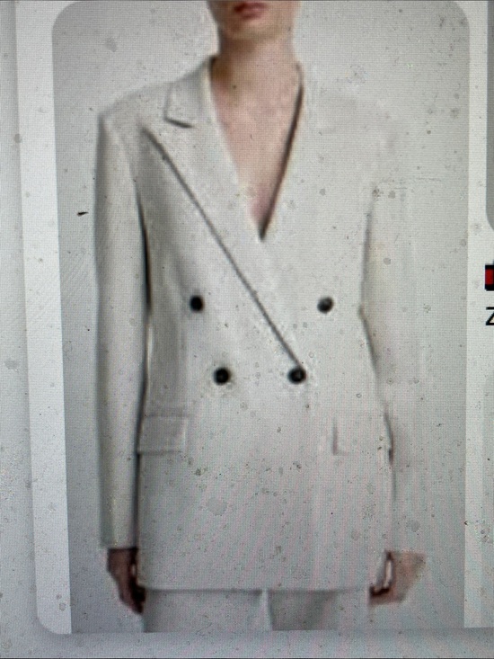 Zara | Jackets & Coats | Zara Womens Oyster Doublebreasted Blazer With ...